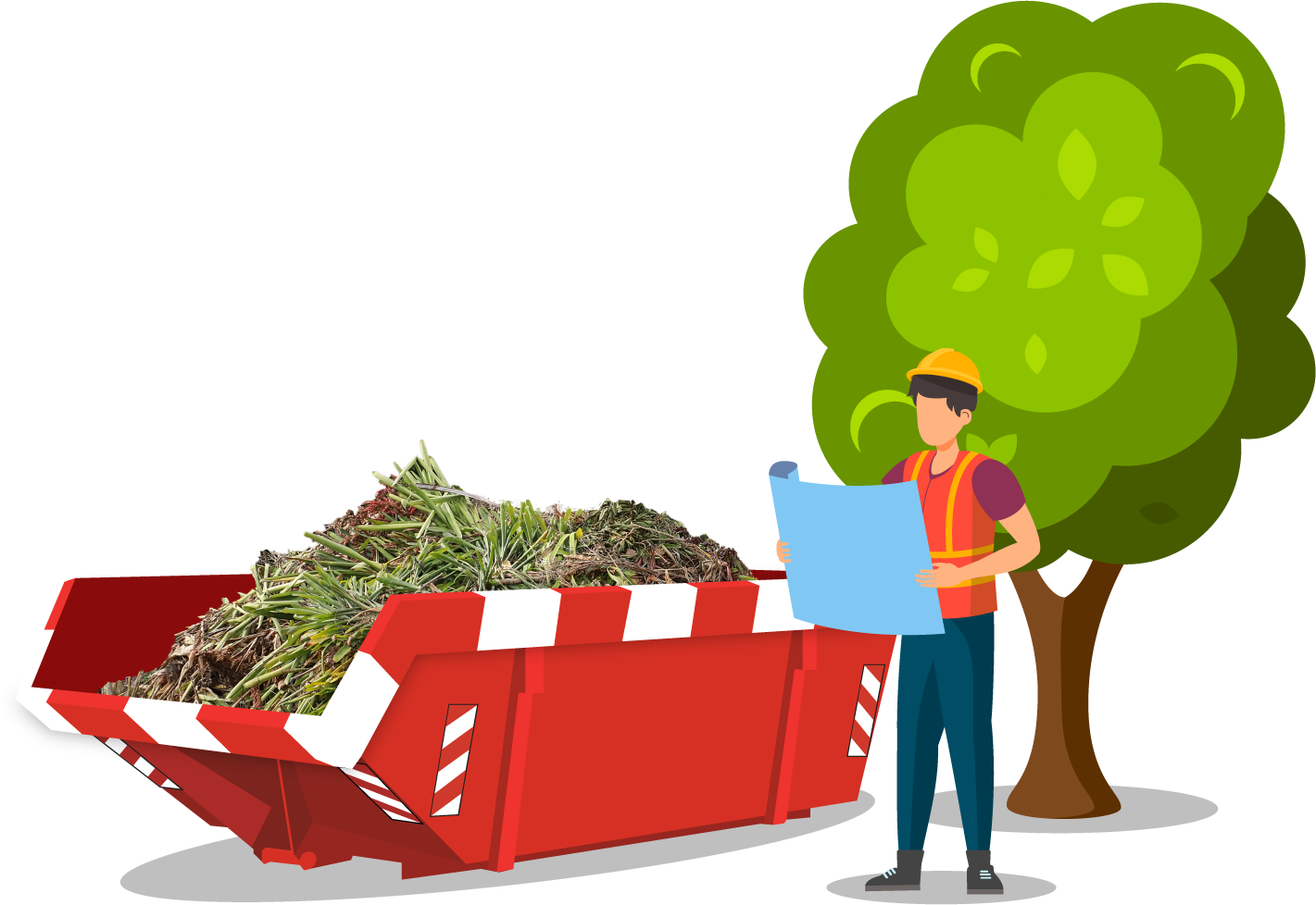 Groen afval container 10m³ | Goedkopecontainer.nu